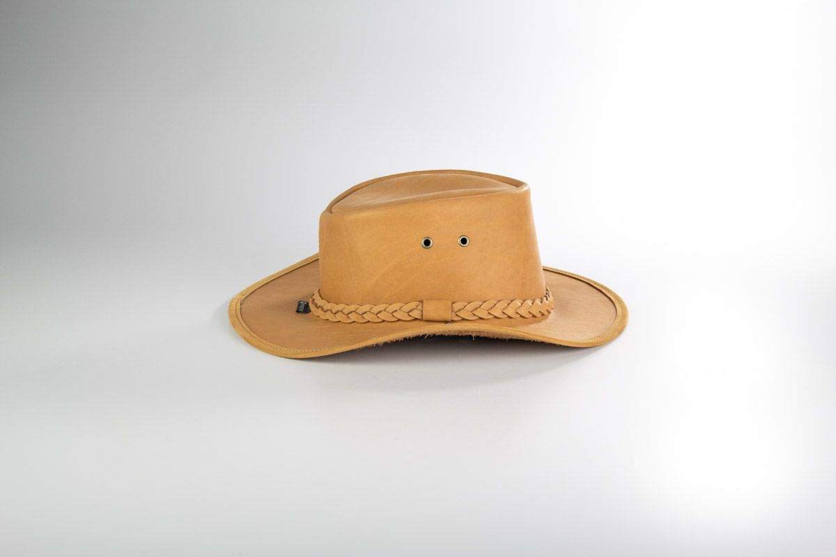 Full Leather Crushable Hat Tan - Tarzan Shoes