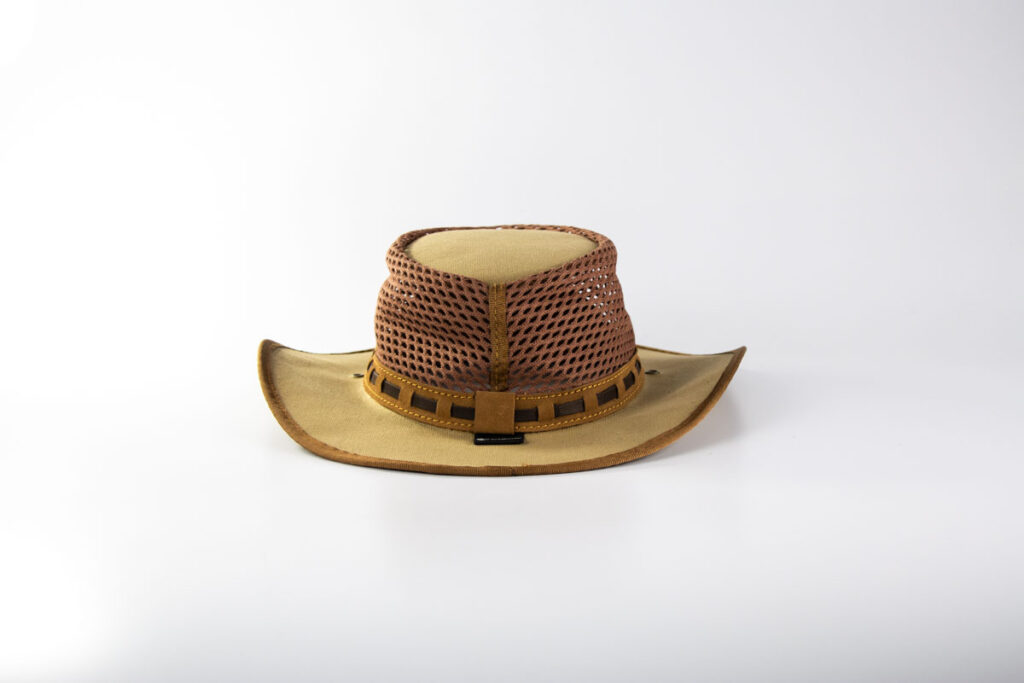 Breezy Khaki Canvas & Mesh Hat - Tarzan Shoes